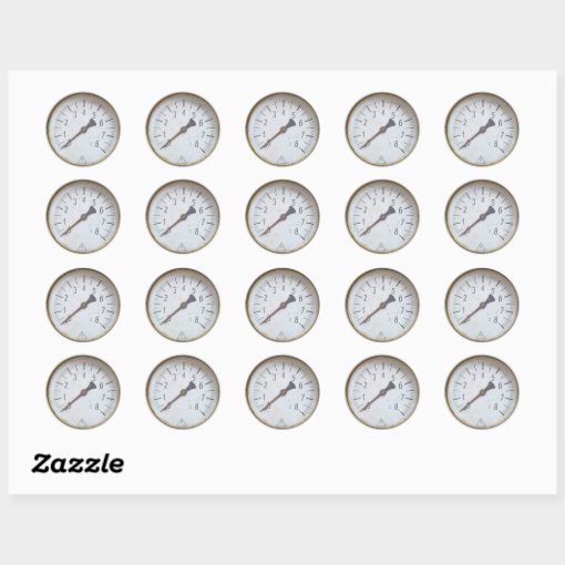 Round Pressure Meter Dial Stickers | Zazzle