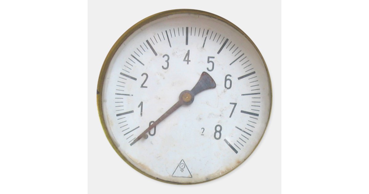 Round Pressure Meter Dial Stickers | Zazzle