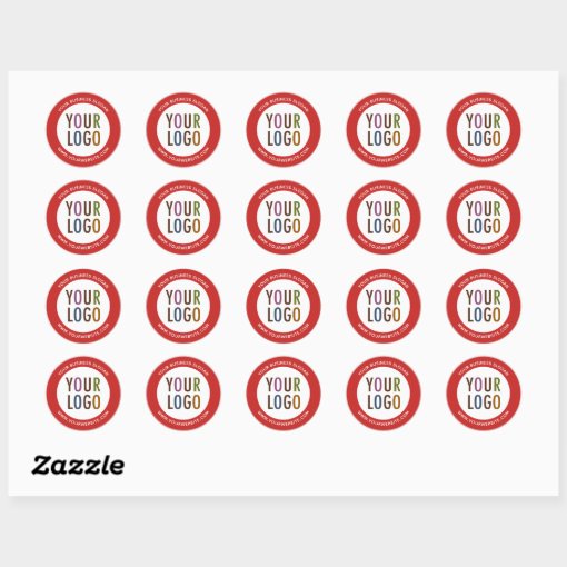 Round Promotional Business Stickers Company Logo | Zazzle