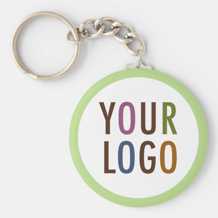Round Promotional Keychain Company Logo No Minimum | Zazzle