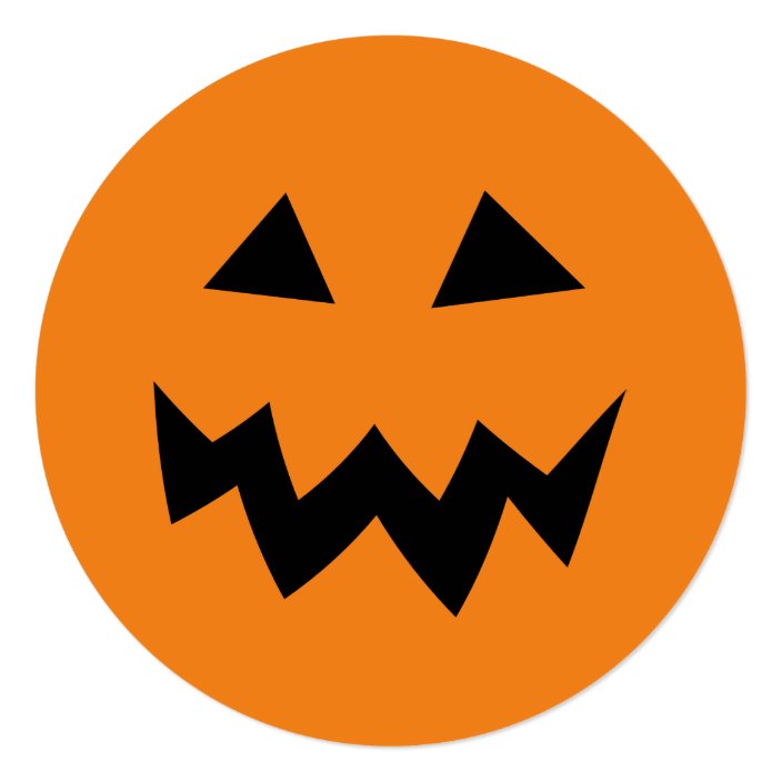 Round pumpkin Halloween Birthday party invitations | Zazzle.com