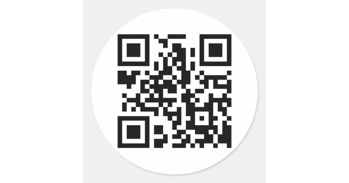 Round QR Code Sticker | Zazzle