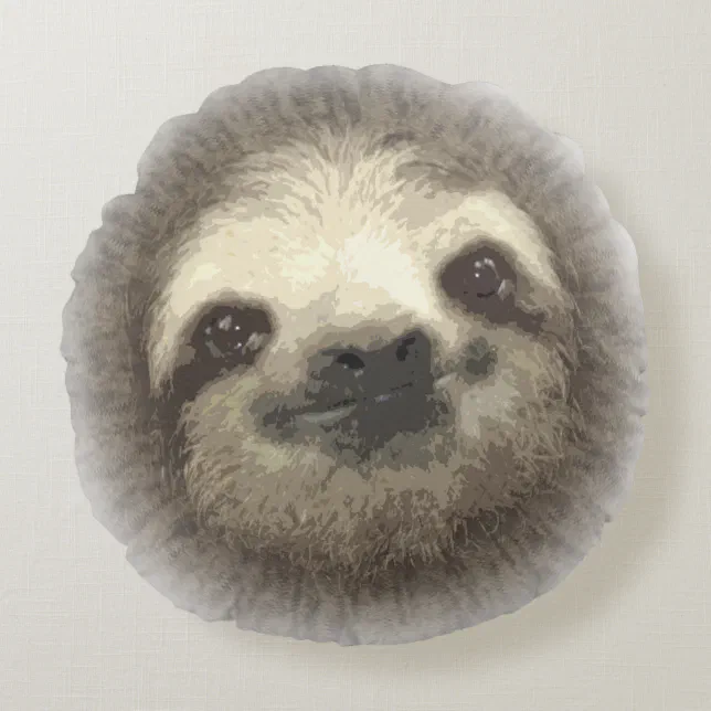 Round Sloth Pillow | Zazzle