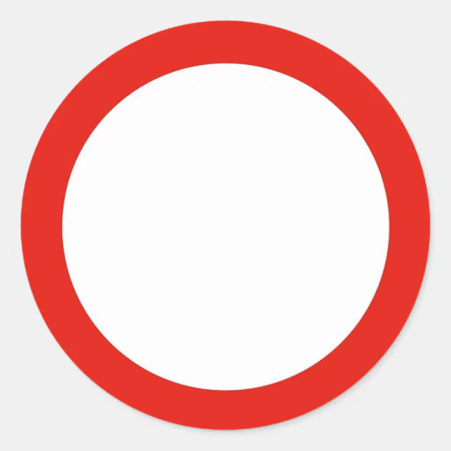 Round sticker with do not enter traffic sign. | Zazzle