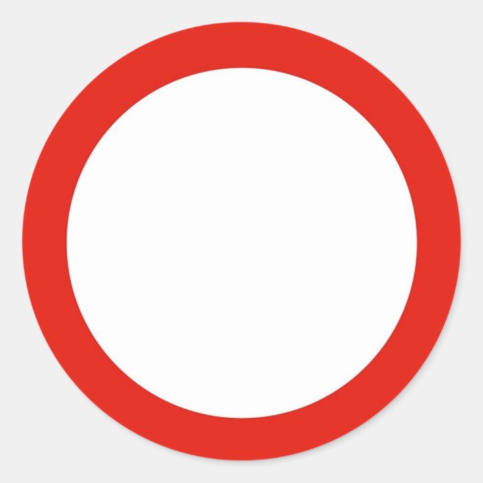 Round sticker with do not enter traffic sign. | Zazzle.com