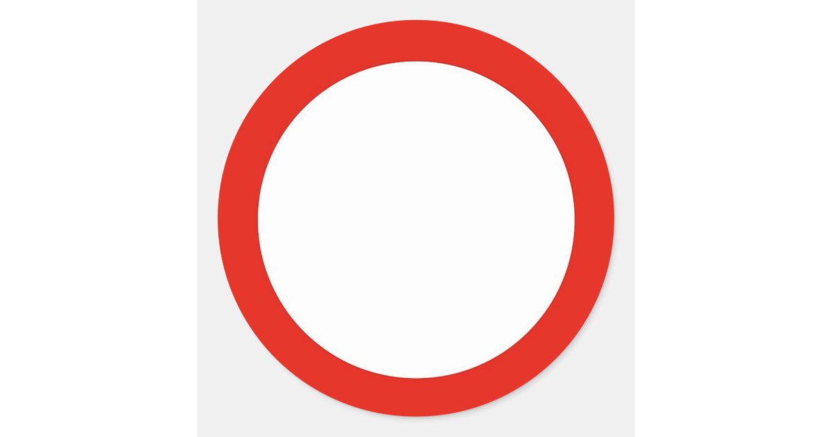 Round sticker with do not enter traffic sign. | Zazzle.com