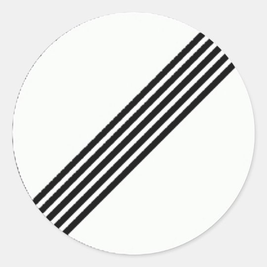 Round sticker with Restriction ends sign. | Zazzle.com