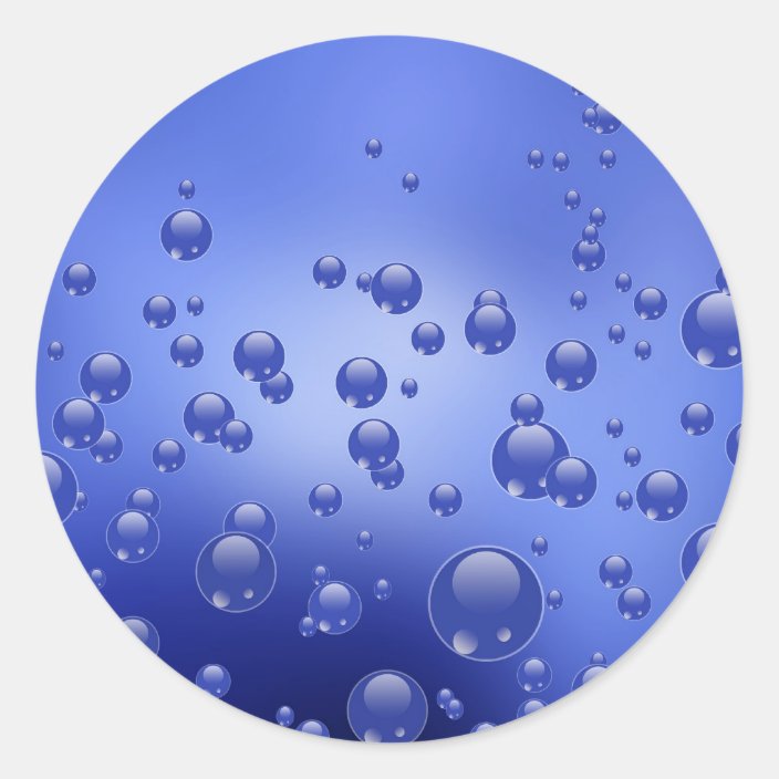 Round stickers " Water bubbles " | Zazzle.com