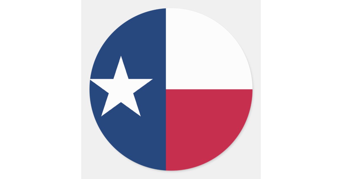 Round Texas Flag Classic Round Sticker | Zazzle.com