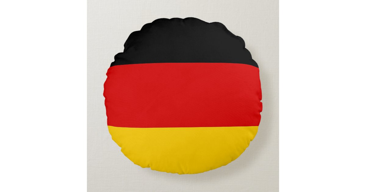 Round Throw Pillow with flag of Germany | Zazzle