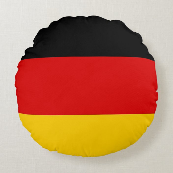 Round Throw Pillow with flag of Germany | Zazzle.com