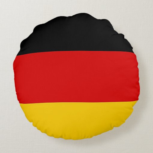 Round Throw Pillow with flag of Germany | Zazzle