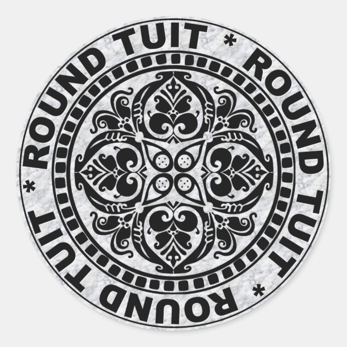 ROUND TUIT CLASSIC ROUND STICKER | Zazzle.com