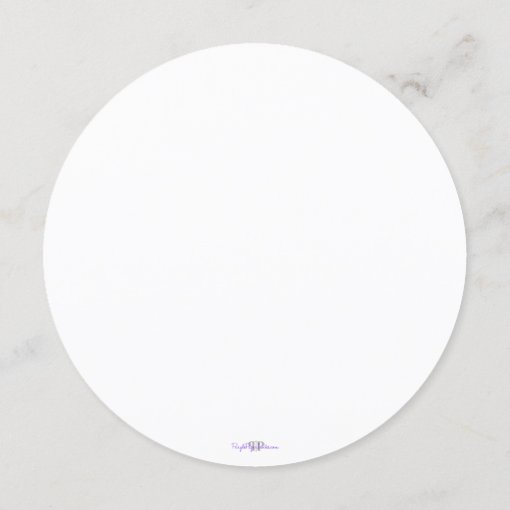 Round Wedding Dinner Menu Card For Plate | Zazzle