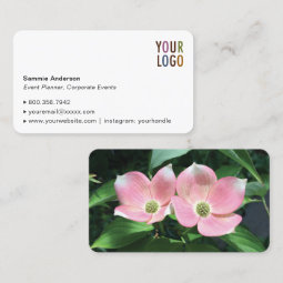 Rounded Corner Business Cards with Logo & Photo | Zazzle