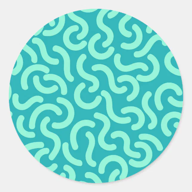 Rounded Lines Seamless Patterns Classic Round Sticker | Zazzle