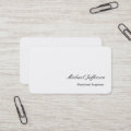 Rounded White Electrical Engineer Business Card | Zazzle