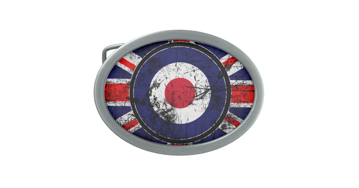 Roundel Target Mods UK Target Union Jack Oval Belt Buckle | Zazzle