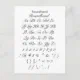 Roundhand - Zazzle Font Sampler Sheet Postcard | Zazzle
