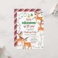 Rounding Up The Gang Reindeer Christmas Party Invitation | Zazzle