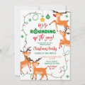 Rounding Up The Gang Reindeer Christmas Party Invitation | Zazzle