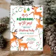 Rounding Up The Gang Reindeer Christmas Party Invitation | Zazzle