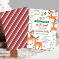 Rounding Up The Gang Reindeer Christmas Party Invitation | Zazzle