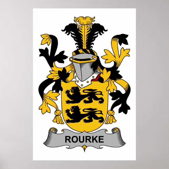Rourke Family Crest Poster | Zazzle