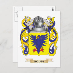 Rouse Coat of Arms (Family Crest) Postcard | Zazzle