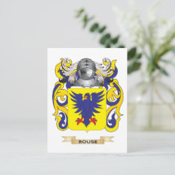 Rouse Coat of Arms (Family Crest) Postcard | Zazzle