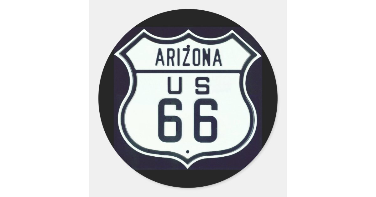 Route 66 Arizona Classic Round Sticker | Zazzle