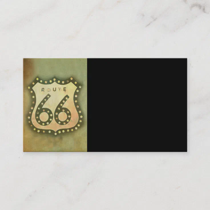 route 66 business card template photo art | Zazzle