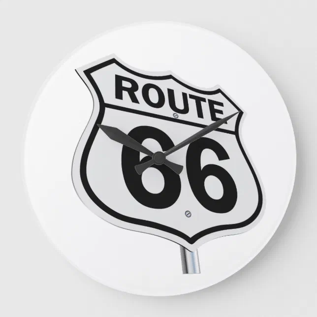Route 66 clock. large clock | Zazzle