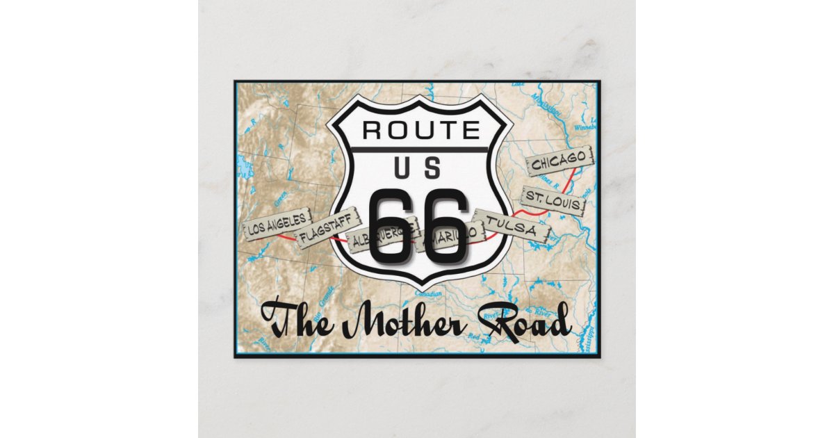 route 66 gifts post card 2 | Zazzle