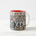 ***ROUTE 66 MUG*** LEGENDARY HIGHWAY Two-Tone COFFEE MUG | Zazzle