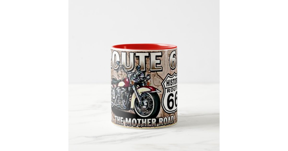 ***ROUTE 66 MUG*** LEGENDARY HIGHWAY Two-Tone COFFEE MUG | Zazzle
