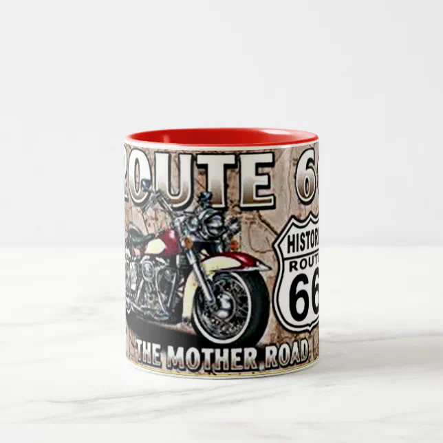 ***ROUTE 66 MUG*** LEGENDARY HIGHWAY Two-Tone COFFEE MUG | Zazzle