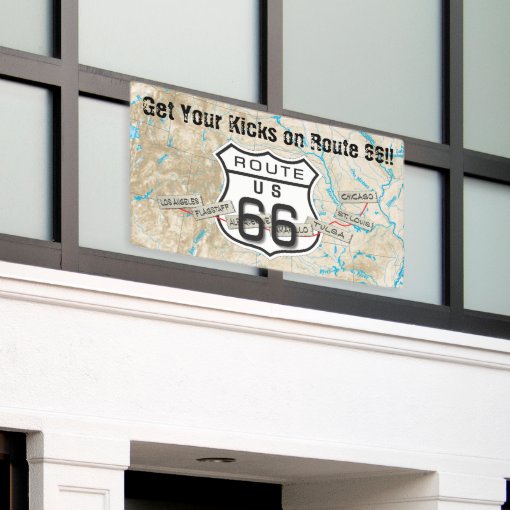 Route 66 outdoor banner | Zazzle