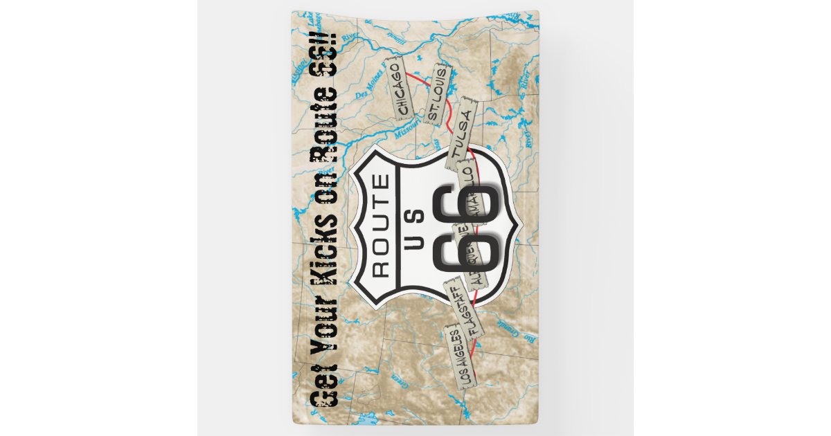 Route 66 outdoor banner | Zazzle.com