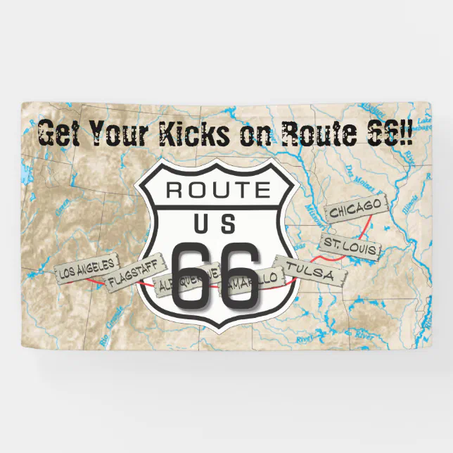 Route 66 outdoor banner | Zazzle
