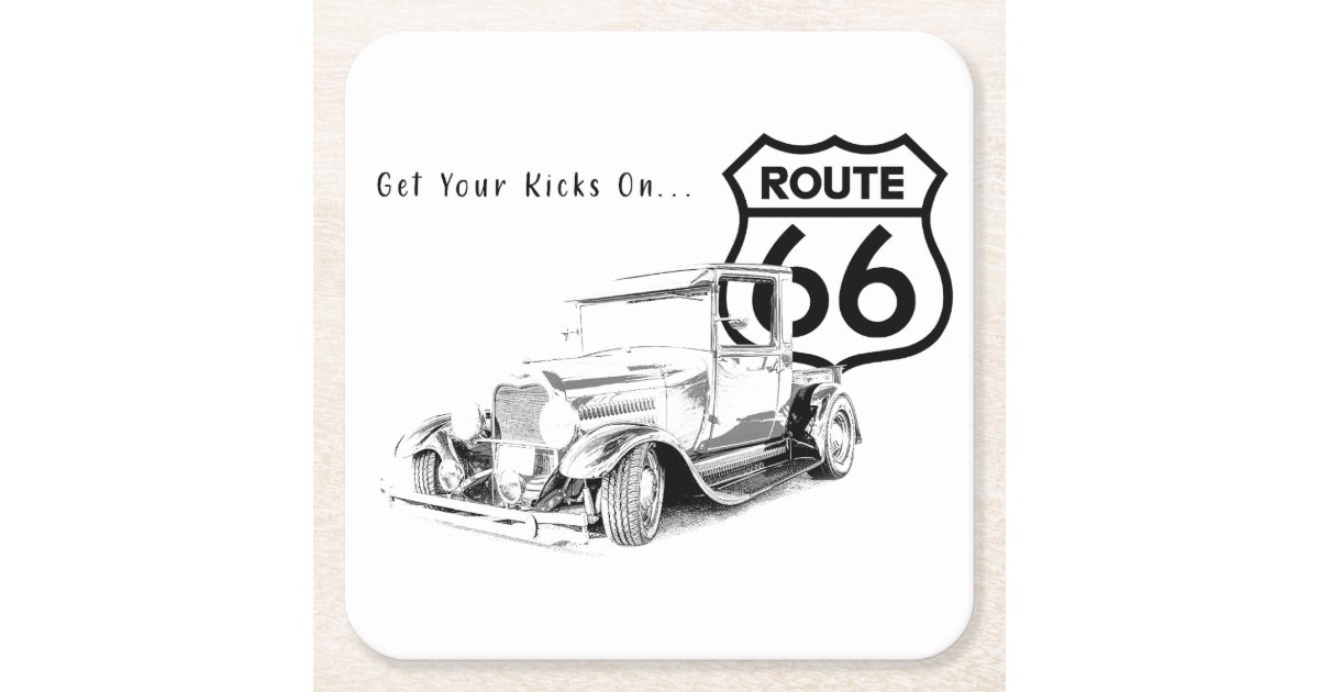 Route 66 Paper Coaster | Zazzle