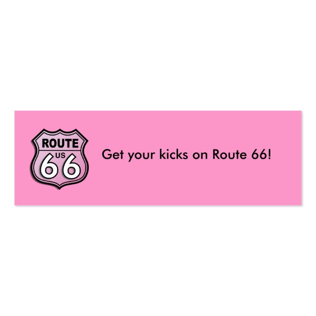 Route 66 Pink Personal Cards Business Card Templates