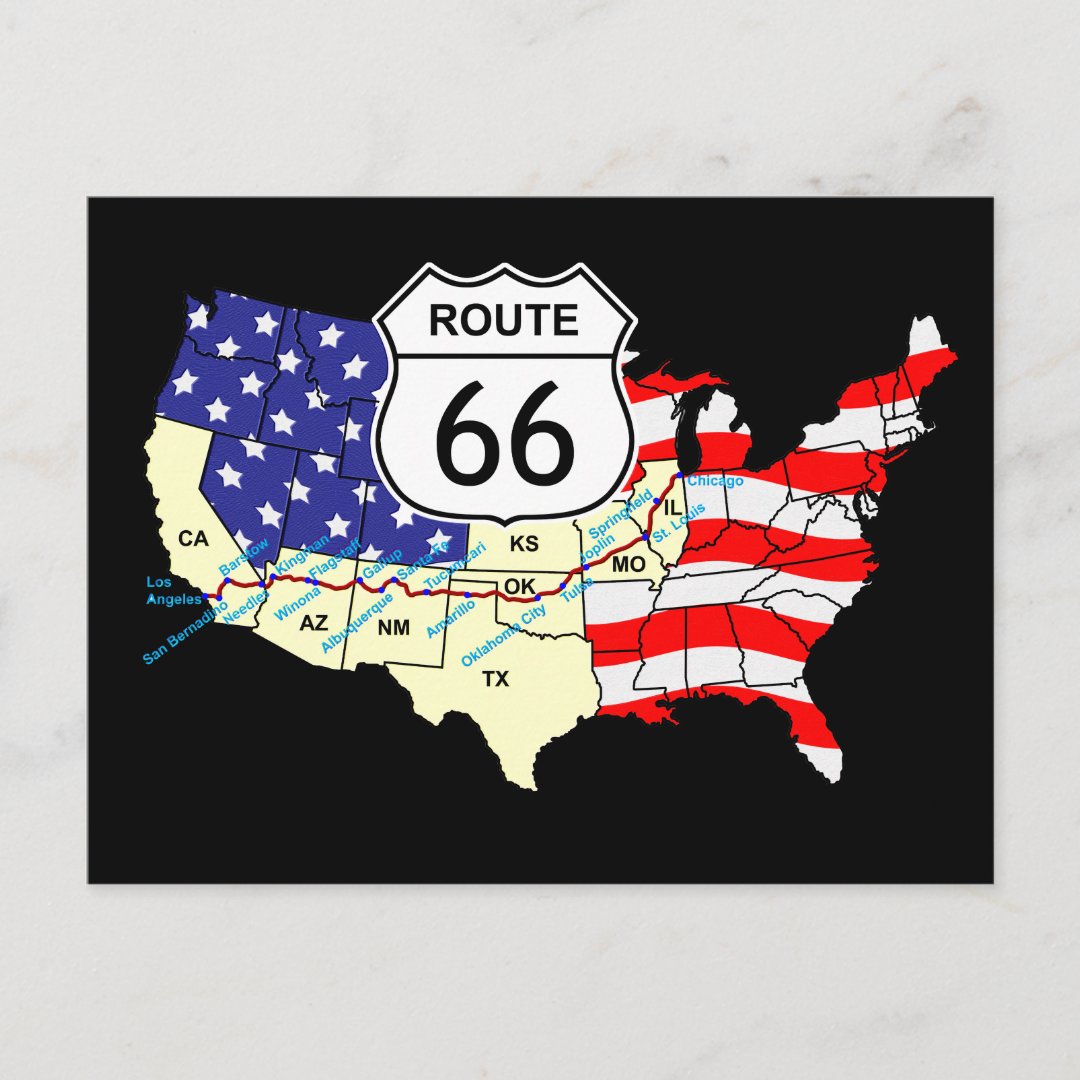 Route 66 postcard | Zazzle