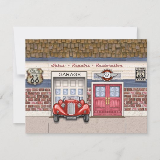 Route 66 - Vintage Cars- Invitation | Zazzle.com