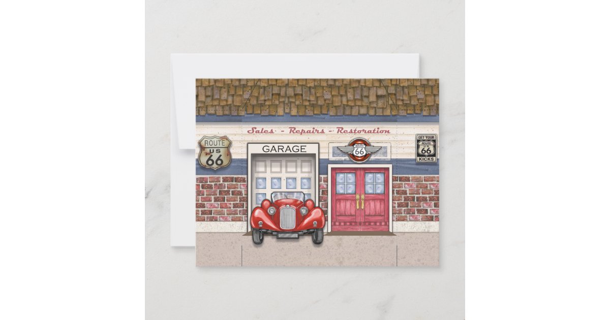 Route 66 - Vintage Cars- Invitation | Zazzle