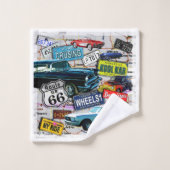 Route 66, Vintage cars, Road Trips Bath Towel Set | Zazzle