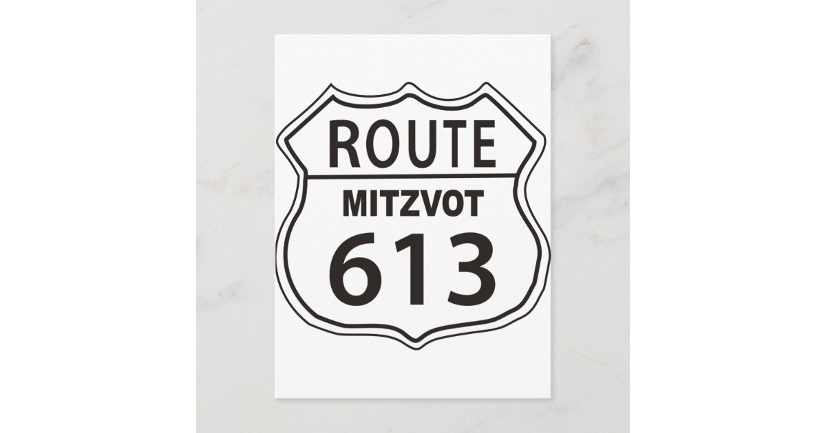 Route Mitzvot 613 Postcard | Zazzle