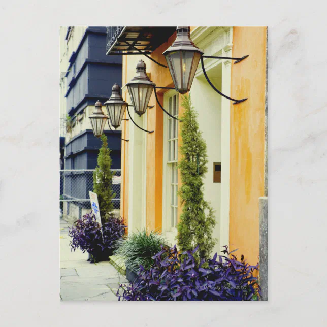 Row houses in a city, Savannah, Georgia, USA Postcard | Zazzle