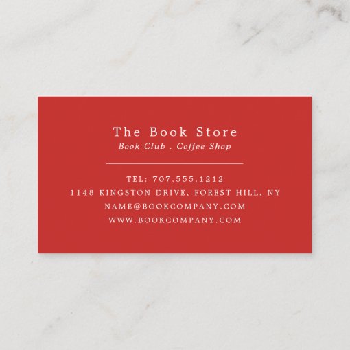 Row of Books, Book Store Business Card | Zazzle