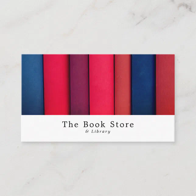 Row of Books, Book Store Business Card | Zazzle